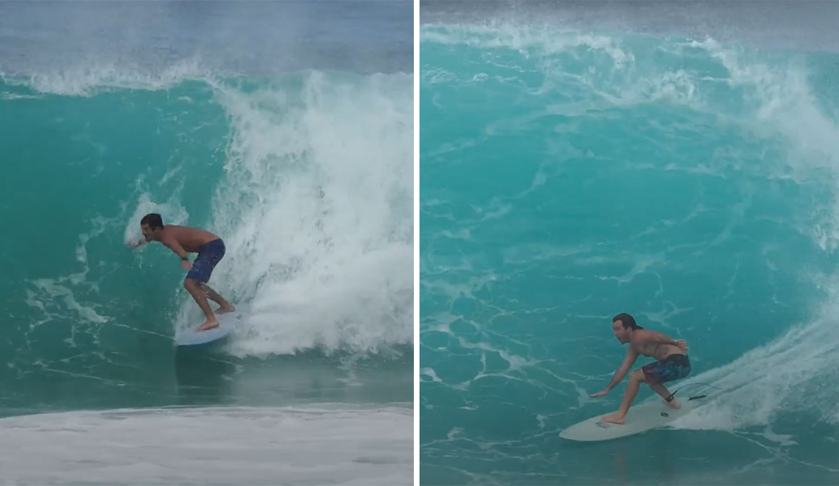 Mason Ho and Luke Shepardson Surf a Rare Sand Pile on a SofTech Surfboard