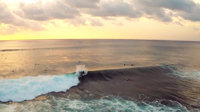Sunset Surf Session From the Sky | The Inertia