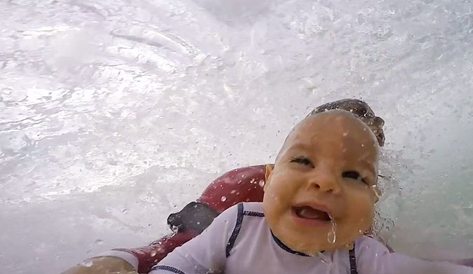 Watch This 9-Month-Old Baby Get Barreled | The Inertia