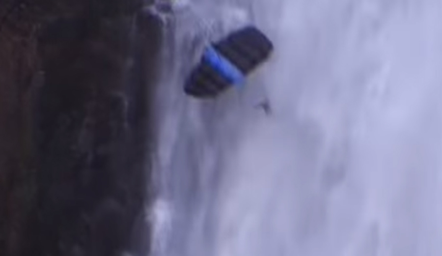 BASE Jumper Sucked Into Waterfall As Jump Takes Terrifying Turn | The ...