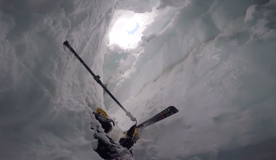 HOLY SH*T. POV Footage Of Skier Falling Into Crevasse To Shake You ...
