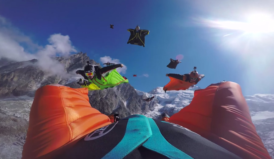12 Wingsuit Pilots Jump & Fly in Formation Over Chamonix | The Inertia