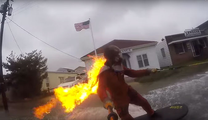 Flaming Flood Surfing | The Inertia