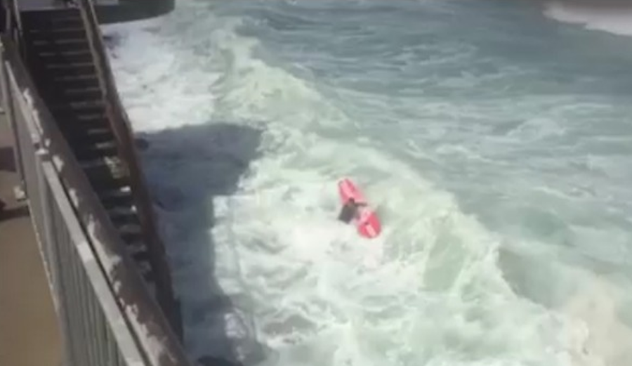 Watch This Amateur Surfer Get Bashed Against the Rocks | The Inertia