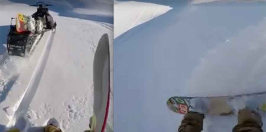 How to Use a Snowmobile to Snowboard Backcountry Lines When No One Else ...