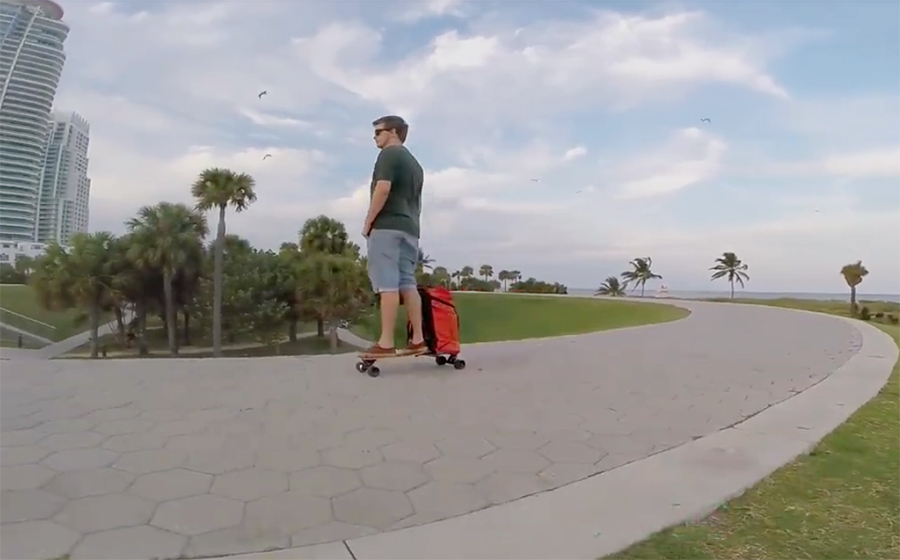 This Backpack Features an Electric Skateboard | The Inertia