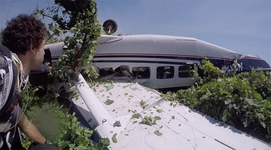 Watch as a Plane Full of Skydivers Survives a Wicked Crash in ...