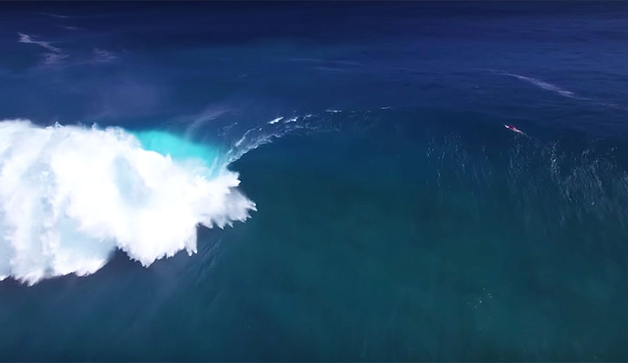 Big Wave Surfing Cloudbreak in Fiji from Above | The Inertia