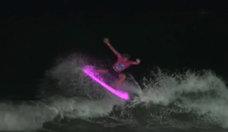 Watch Glowing Boards Light Up the Night At Surf De Nuit Contest In ...