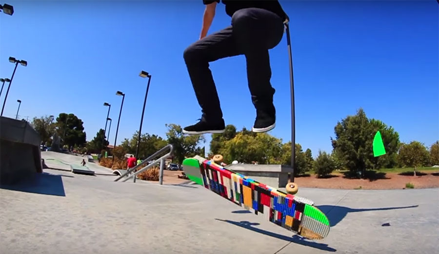 Kickflipping on a Skateboard Made From Lego | The Inertia