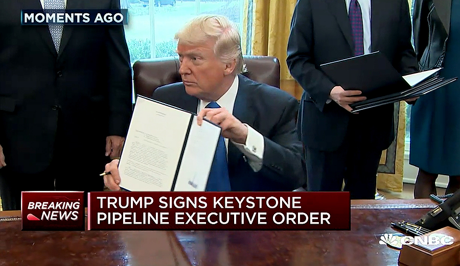 Breaking: President Trump Signs Executive Order to Advance Keystone XL ...