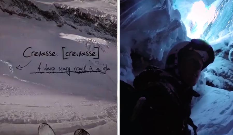 Watch this Guy Take a Gnarly Digger and Plummet into a Crevasse in the ...