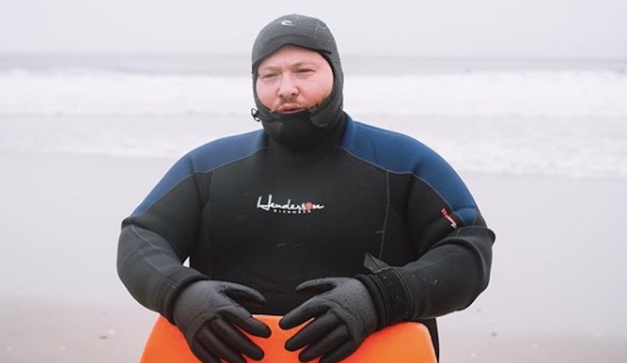 Rapper/Chef Action Bronson Boogie Boards Blizzard Conditions in NYC ...