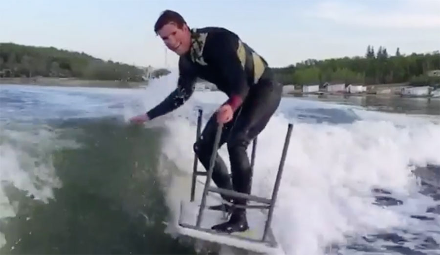 Here's a Guy Who Wake Surfs on a Beer Pong Table | The Inertia