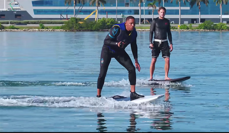 Will Smith Challenged Liza Koshy to a Hydrofoil Surfing Contest | The ...