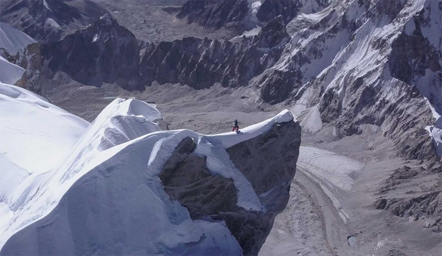 Footage of Climber David Lama's Solo First Ascent of Lunag Ri in the ...