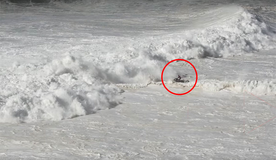 Massive Surf at Nazaré Flips Jet Ski Rescue Team | The Inertia