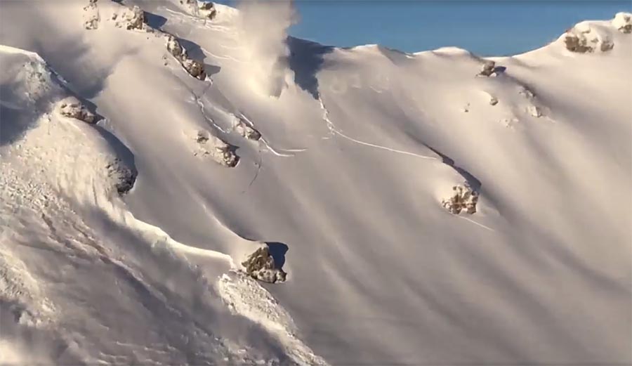 Watch as Bombs Dropped From Heli Trigger Chain of Avalanches Across ...