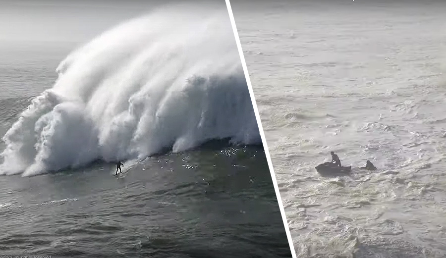Watch Toby Cunningham Take 5 Nazaré Bombs On the Head and Still Make It ...