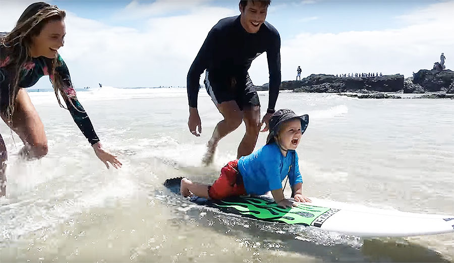 Alana and Jack's Baby Banks Already Has the Surfing Bug | The Inertia