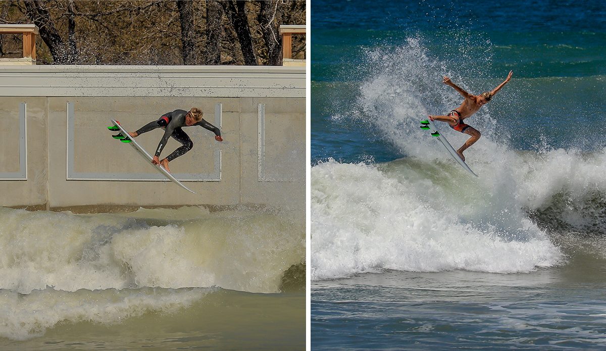 A Literal Side-By-Side Comparison of Surfing in a Wavepool and the ...