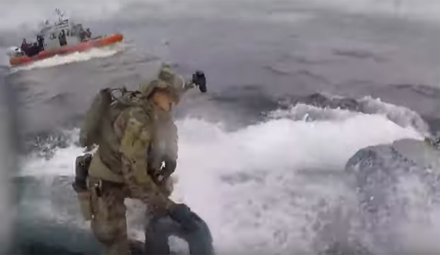 Watch This U.S. Coast Guard Member Surf Suspected Narco-Submarine | The ...