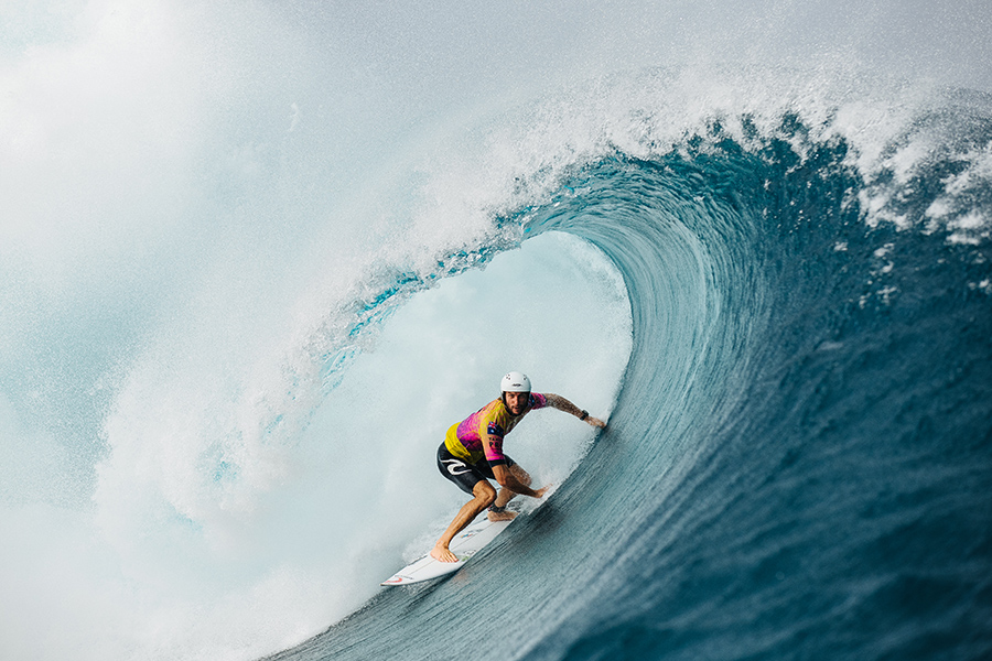 Owen Wright and Other CT Surfers Don Helmets During Powerful Teahupoo ...
