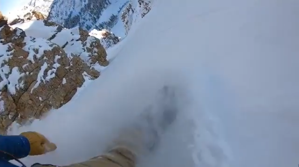 Watch Snowboarder Ride Overhead, Blower Pow Down Alta's Main Chute ...