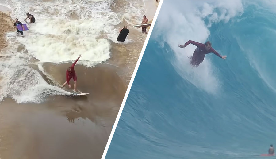 Jamie O'Brien Scores Pumping Waimea River and Some Serious Shorebreak ...