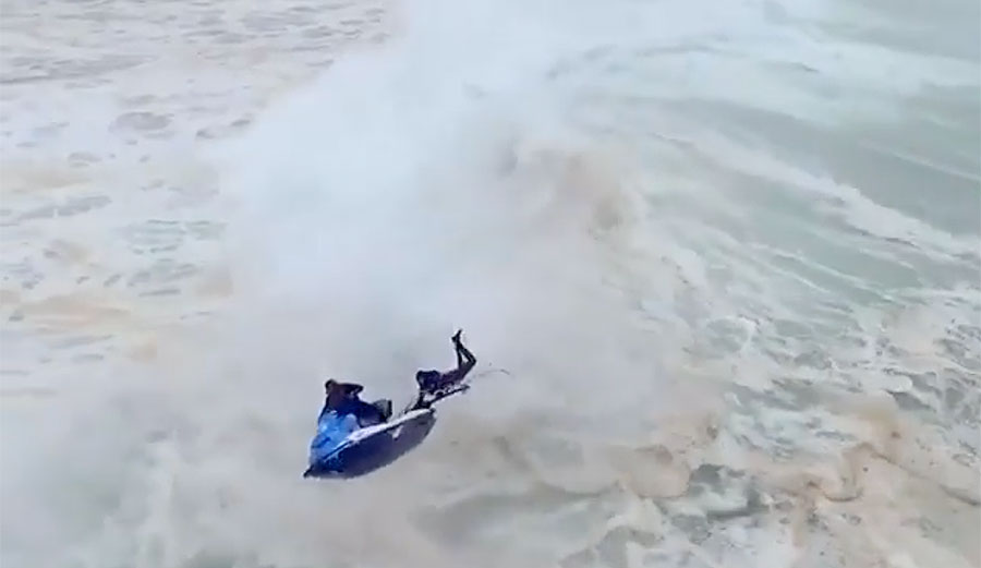 Epic Aerial Footage of the Nazaré Inside Section | The Inertia