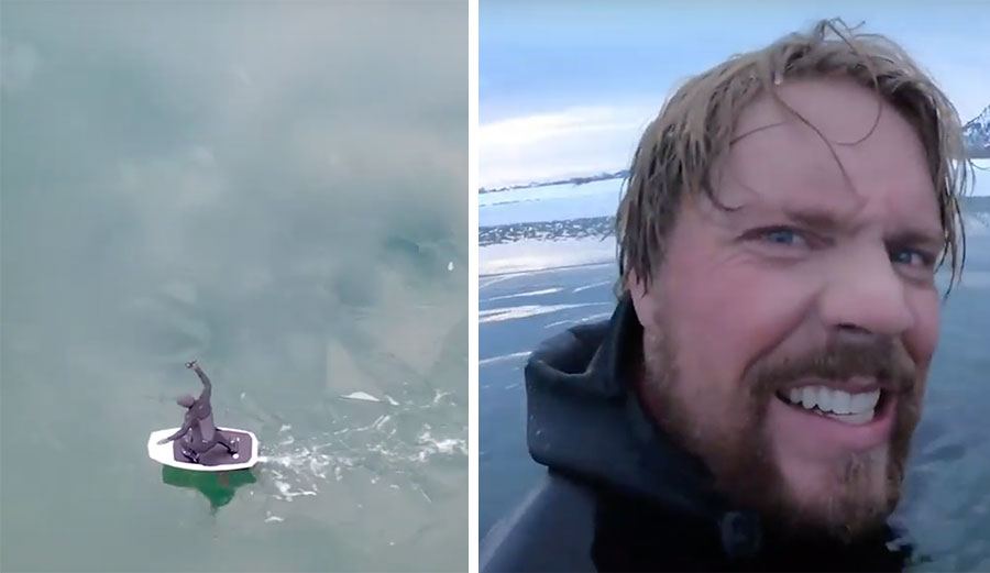 Watch as Travis Rice Turns an eFoil Into an Ice-Breaker | The Inertia