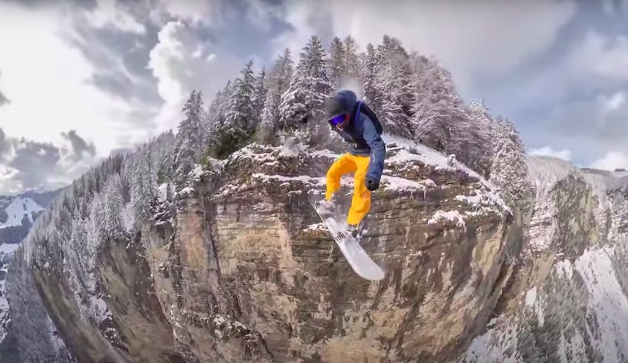 This Snowboard BASE Jump Is Pretty Outrageous | The Inertia