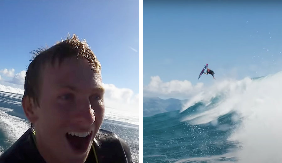 Kai Lenny Went Strapped Surfing with Pro Snowboarder Lyon Farrell | The ...