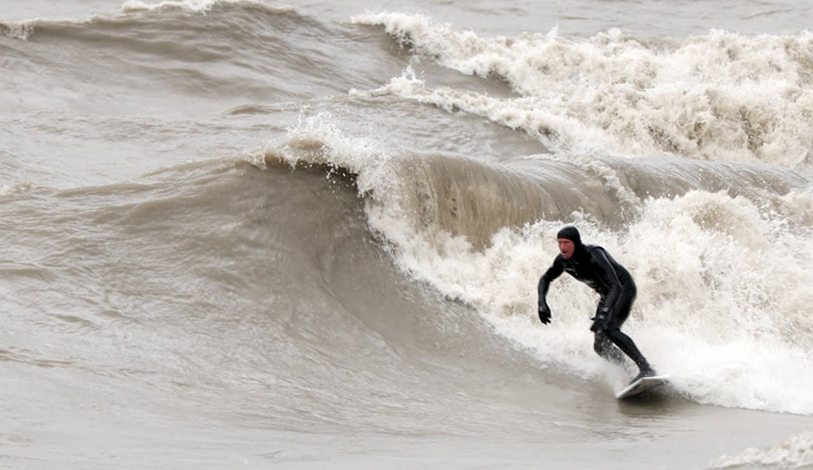 Ben Gravy Surfs Lake Erie in 3 States: Ohio, Pennsylvania, and New York ...