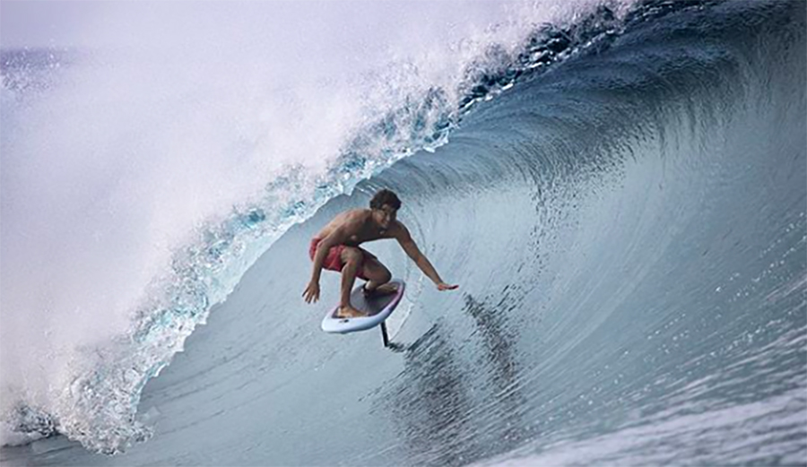 Watch Matahi Drollet Get Barreled While Foil Surfing | The Inertia