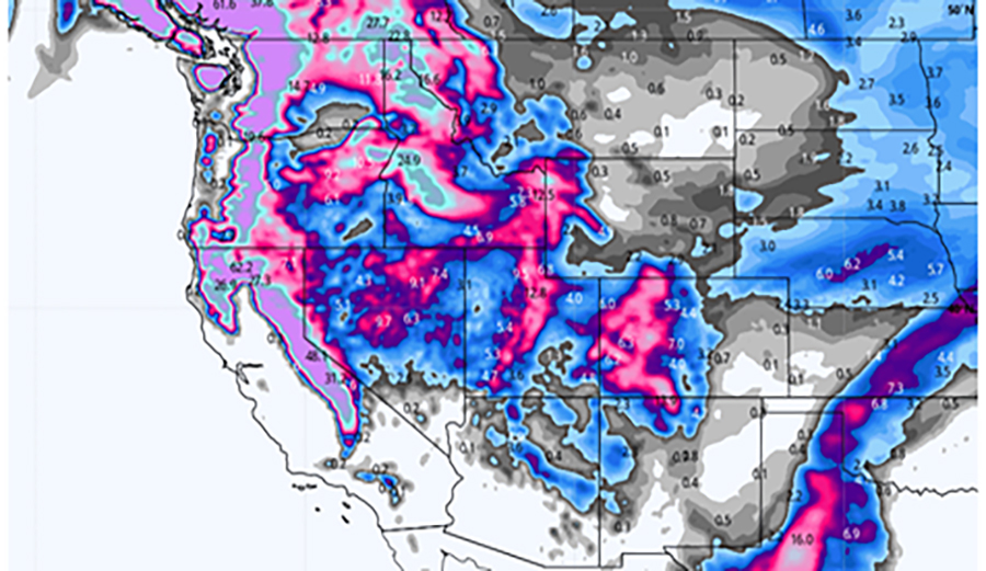 Snow Alert! West Coast to Receive 2-4 Feet; Possible Atmospheric River ...