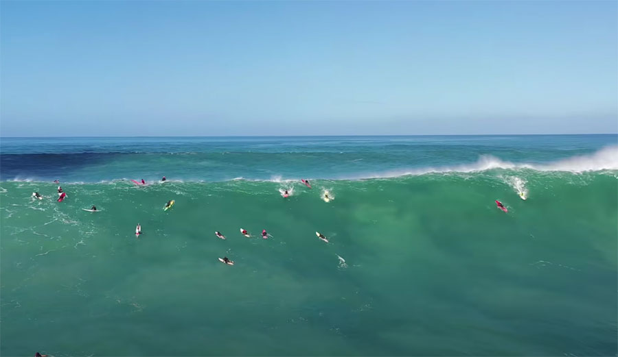Beautiful Drone Footage From Truly Massive Waimea Bay | The Inertia