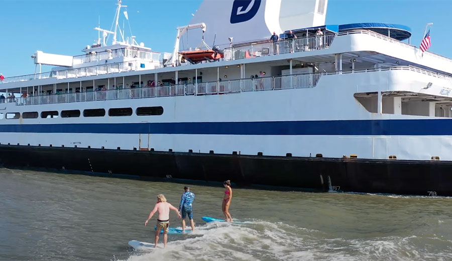 Jamie O'Brien, Ben Gravy, and Tina Cohen Surfed the 'Gnarliest Ferry ...