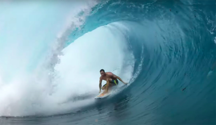 Eli Olson Scores One of the First 'Massive' Teahupo'o Paddle Swells of ...