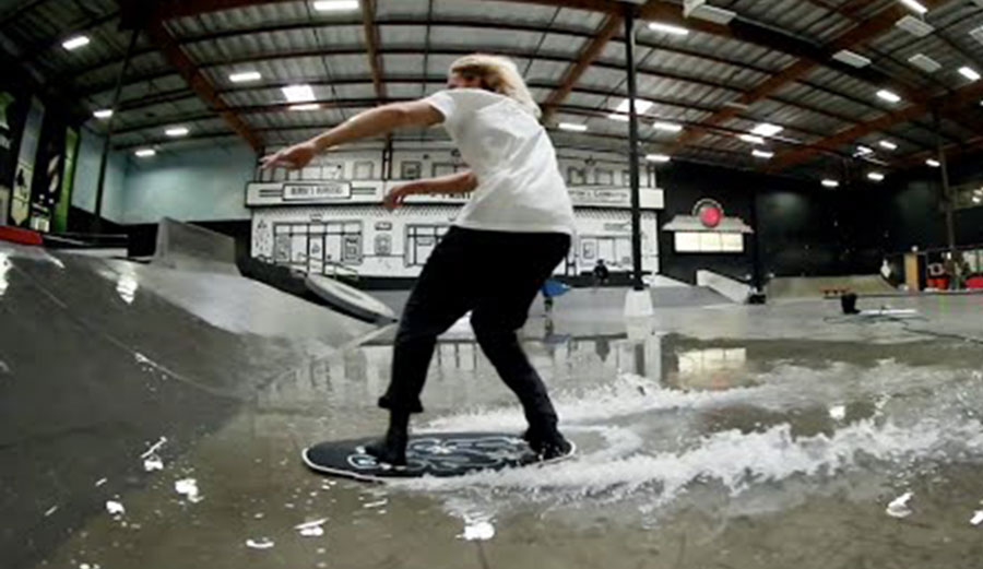 These Skimboarders Flooded the Iconic Berrics Skatepark
