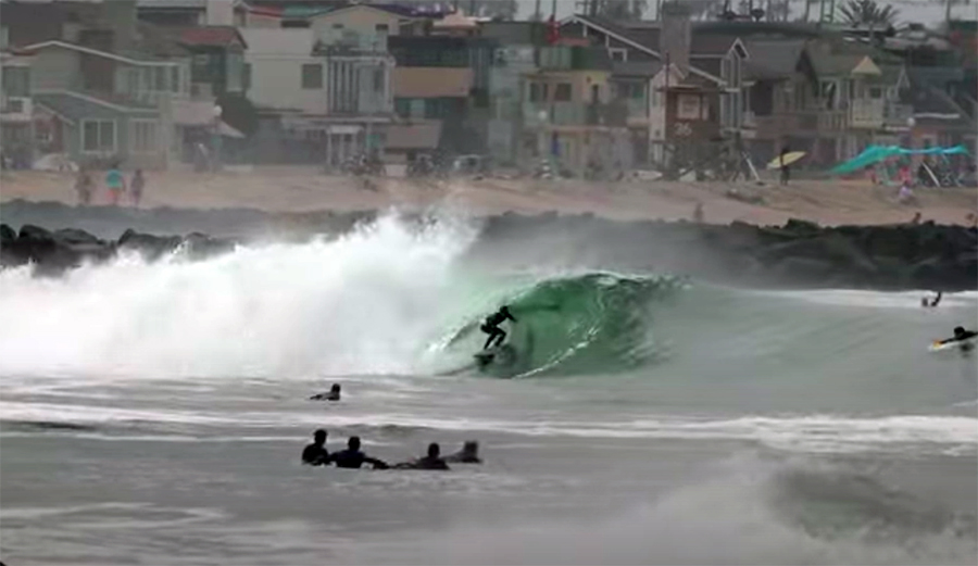 This Is What the Code Red Swell Looked Like in Newport Beach | The Inertia