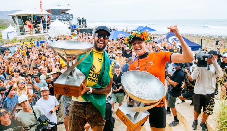 Stephanie Gilmore and Filipe Toledo Win the 2022 WSL Finals
