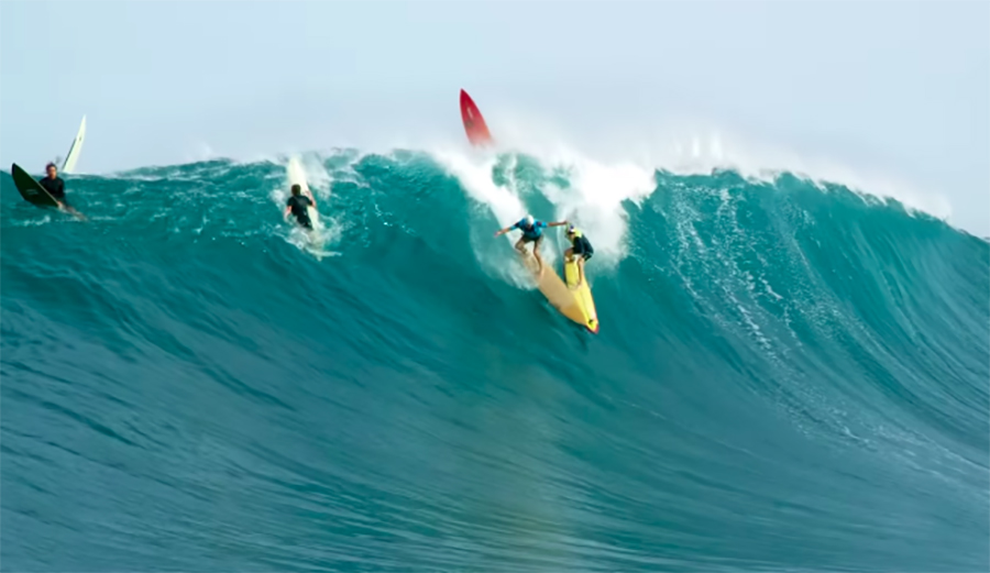 Justine Dupont Took a Serious Wipeout After This Crazy Drop-in at Jaws