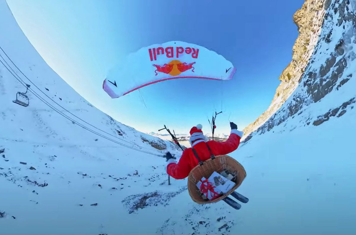 Santa Was Seen Speedflying at a French Ski Resort | The Inertia Santa ...