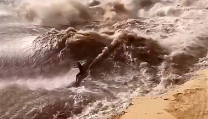 This Might Be the Biggest Waimea River Wave Ever