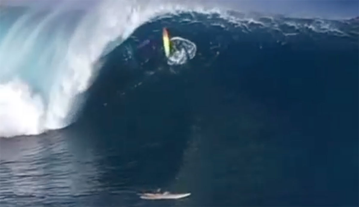 The Eddie Aikau Swell Produced This Monstrous Outer Reef Cleanup Wave