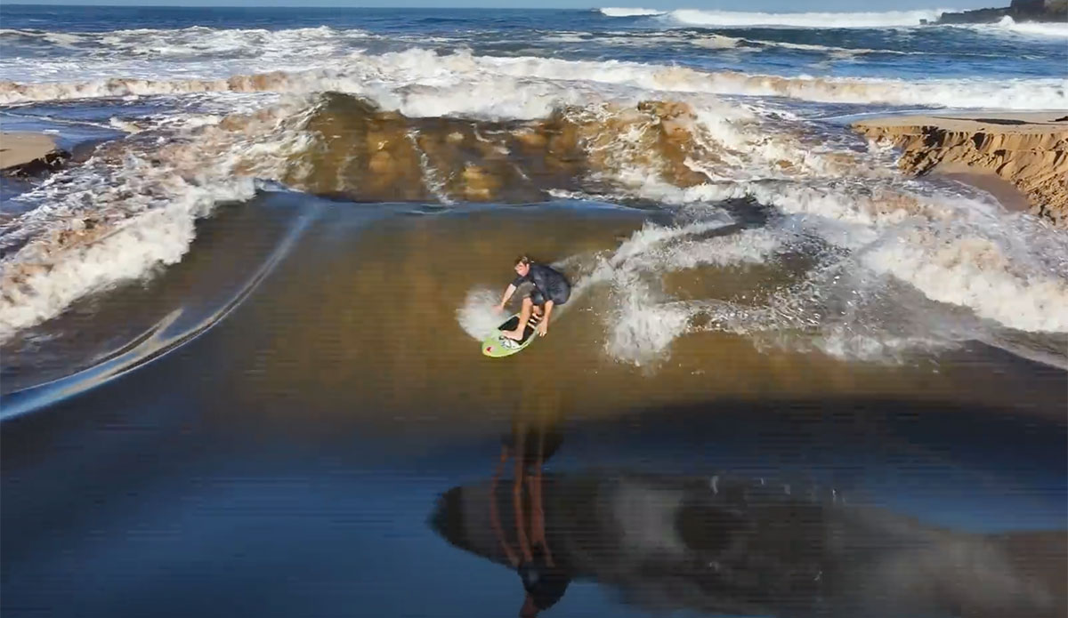 Jamie O'Brien Surfs Some of the Glassiest Waimea River Waves Ever