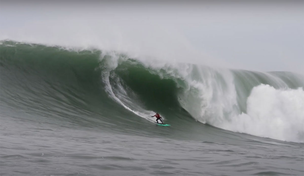 Pete Mel Surfing a Giant Maverick's Christmas Swell