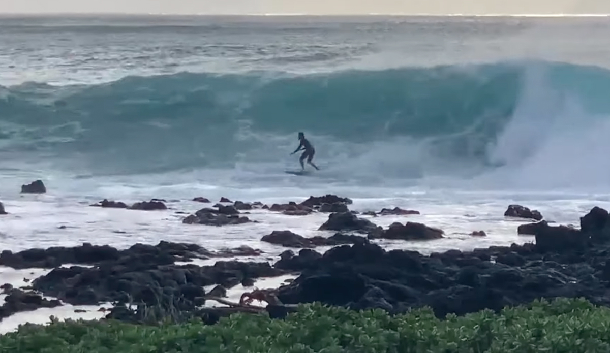 Zeke Lau Surfs a Nearly Unridable Rocky Break
