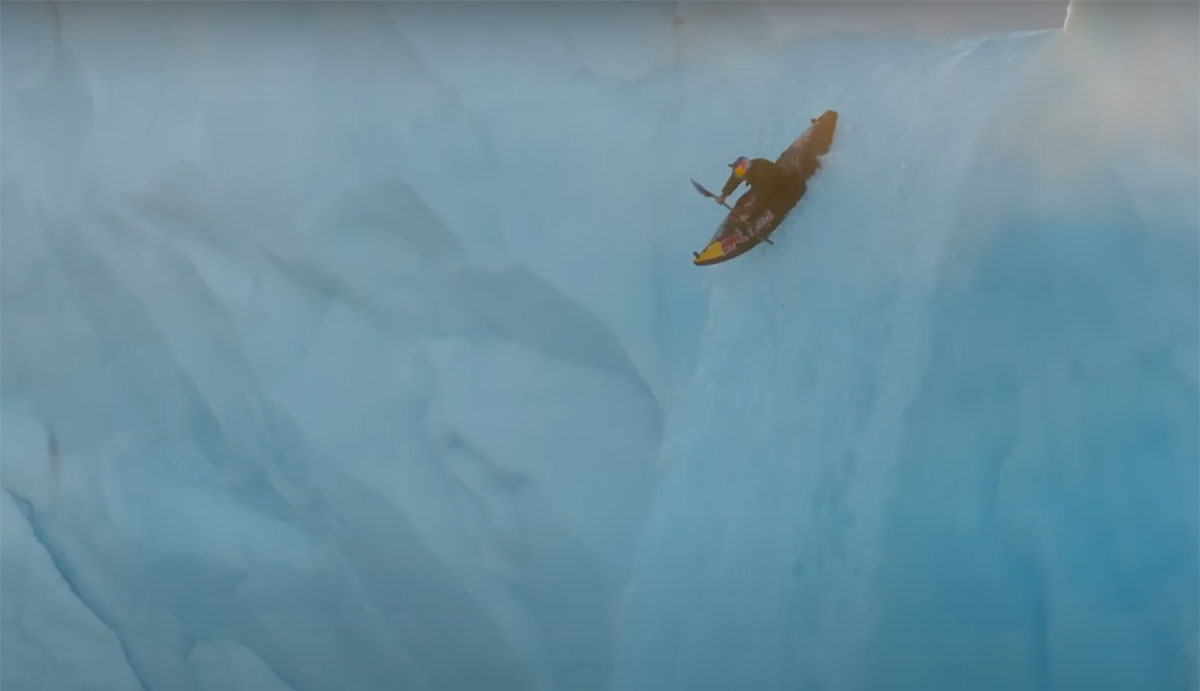 Aniol Serrasolses Kayaked Off the Highest Ice Waterfall Ever